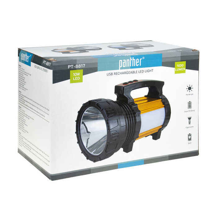 PANTHER PT-8817 USB ŞARJLI SPOT FENER Şarjlı Fenerler Panther